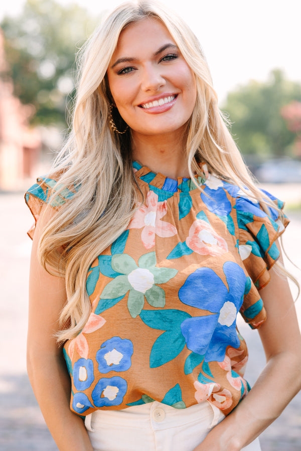 A True Beauty Apricot Orange Floral Blouse – Shop the Mint