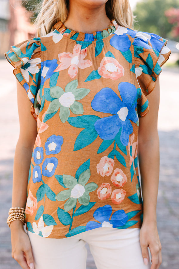 A True Beauty Apricot Orange Floral Blouse – Shop the Mint