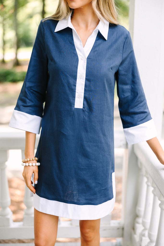 Make Your Day Navy Blue Shift Dress – Shop the Mint