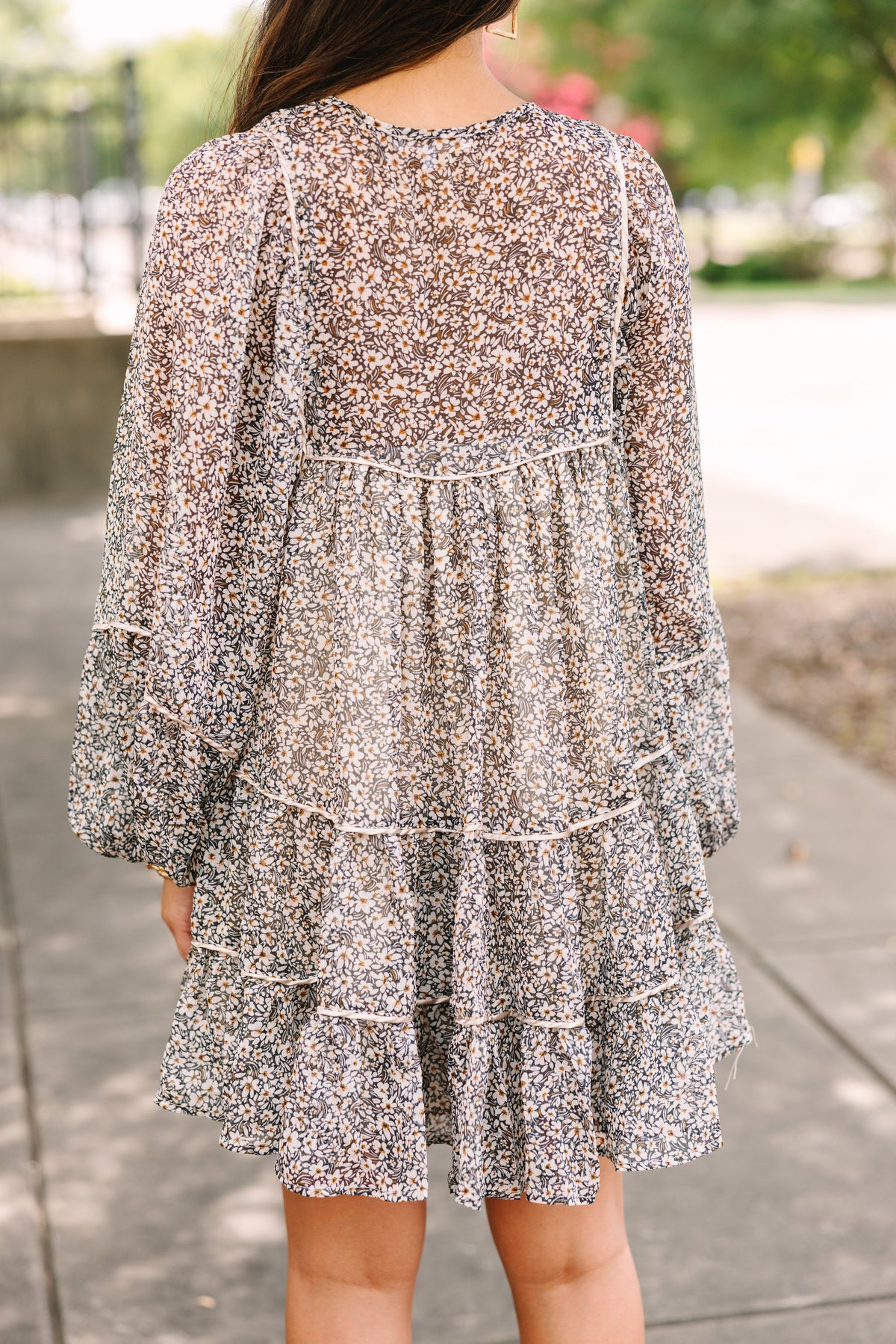 Olivaceous: Just Getting Started Black Ditsy Floral Dress – Shop the Mint