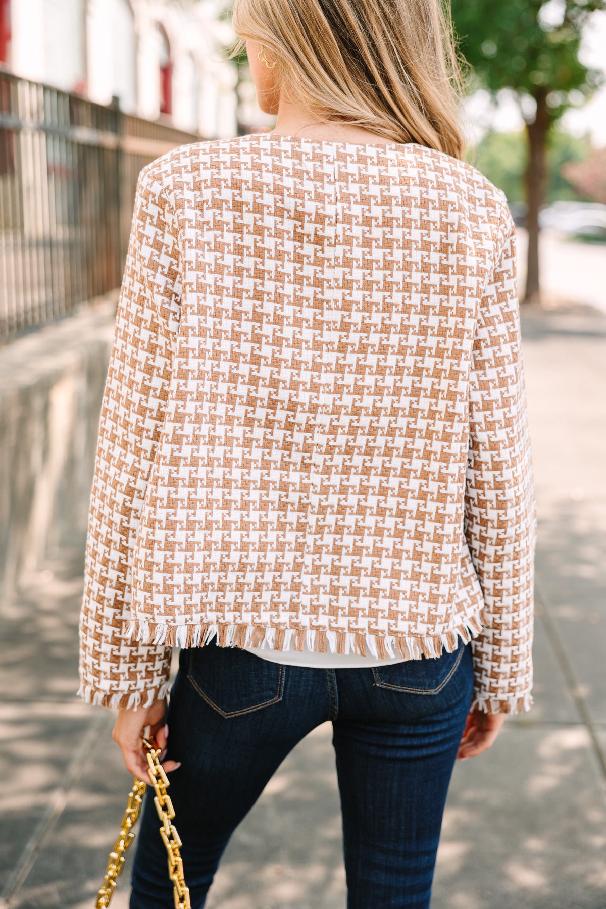 Always In Control Brown Houndstooth Jacket – Shop the Mint