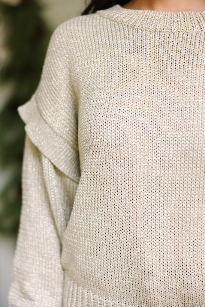Tell Me Everything Gold Metallic Sweater – Shop the Mint