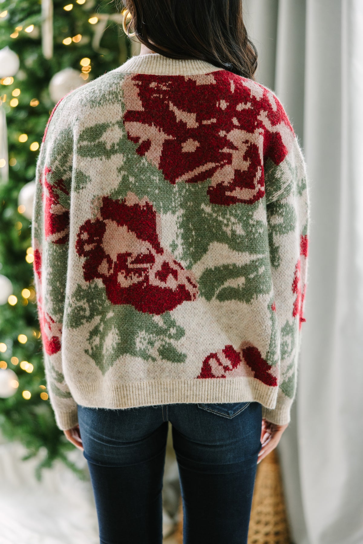 Feel The Fun Cream White Floral Sweater – Shop the Mint