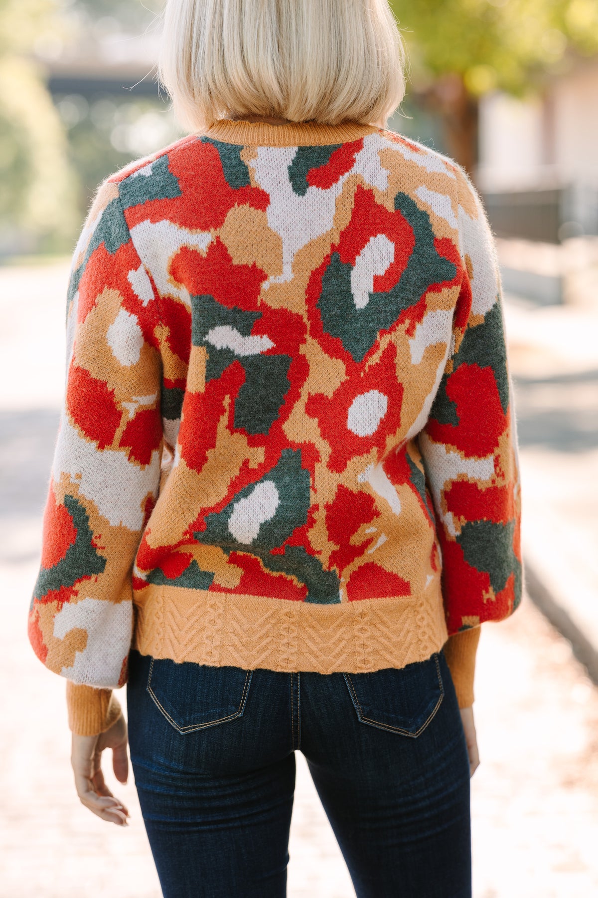 Open Your Heart Tan Brown Abstract Sweater – Shop the Mint