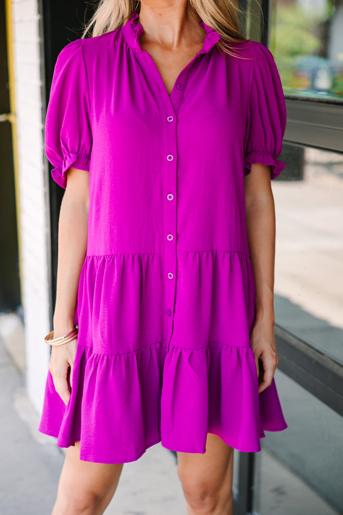 Trust You Purple Ruffled Dress – Shop the Mint