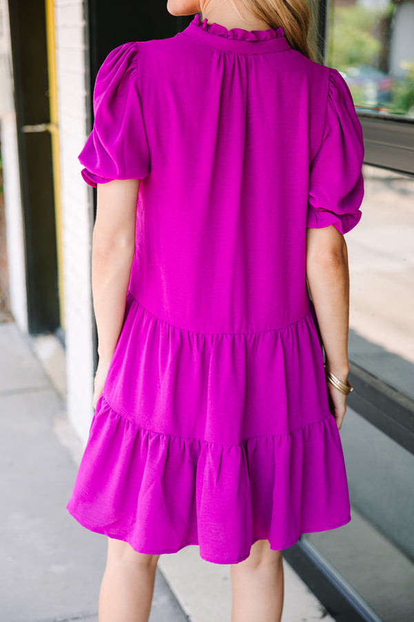 Trust You Purple Ruffled Dress – Shop the Mint
