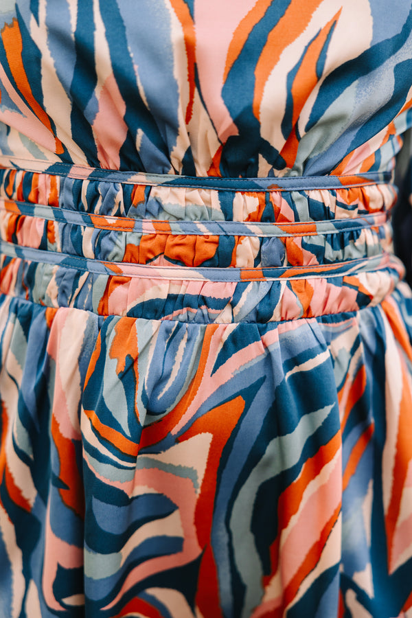 All The Reasons Blue Abstract Dress – Shop the Mint