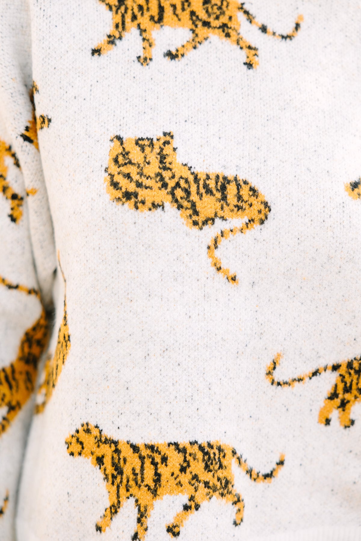 On The Prowl Ivory White Tiger Sweater – Shop the Mint