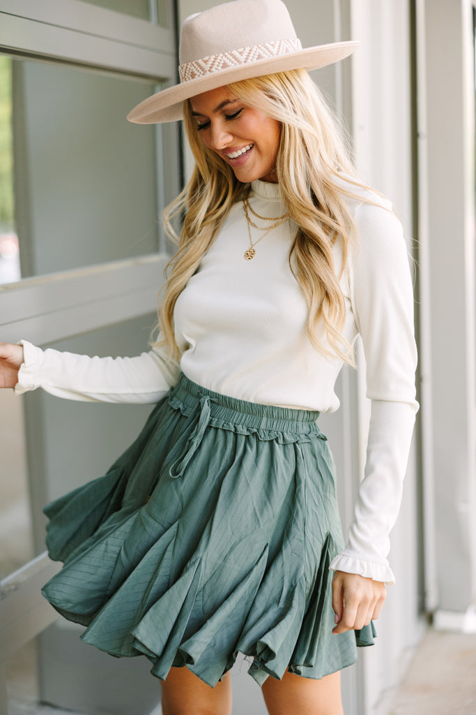 Break Free Cream White Ribbed Sweater – Shop the Mint