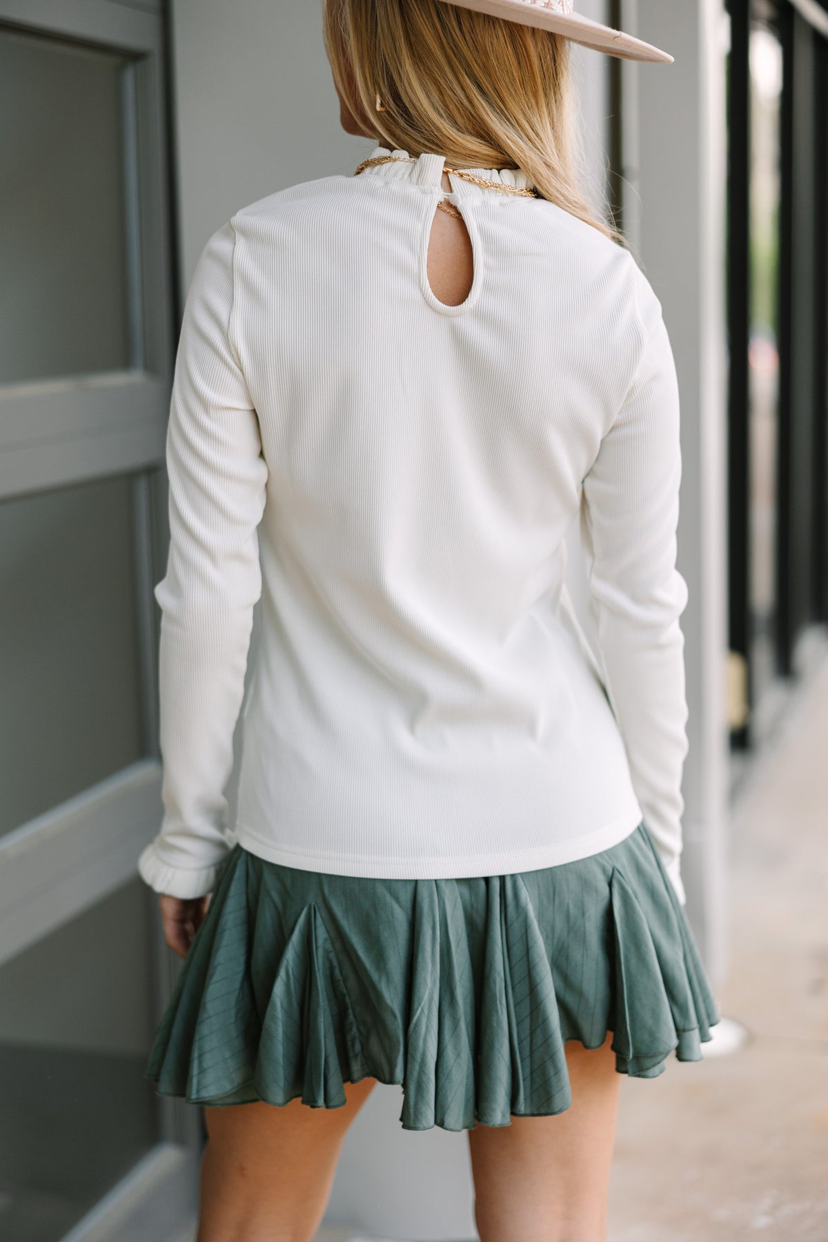 Break Free Cream White Ribbed Sweater – Shop the Mint