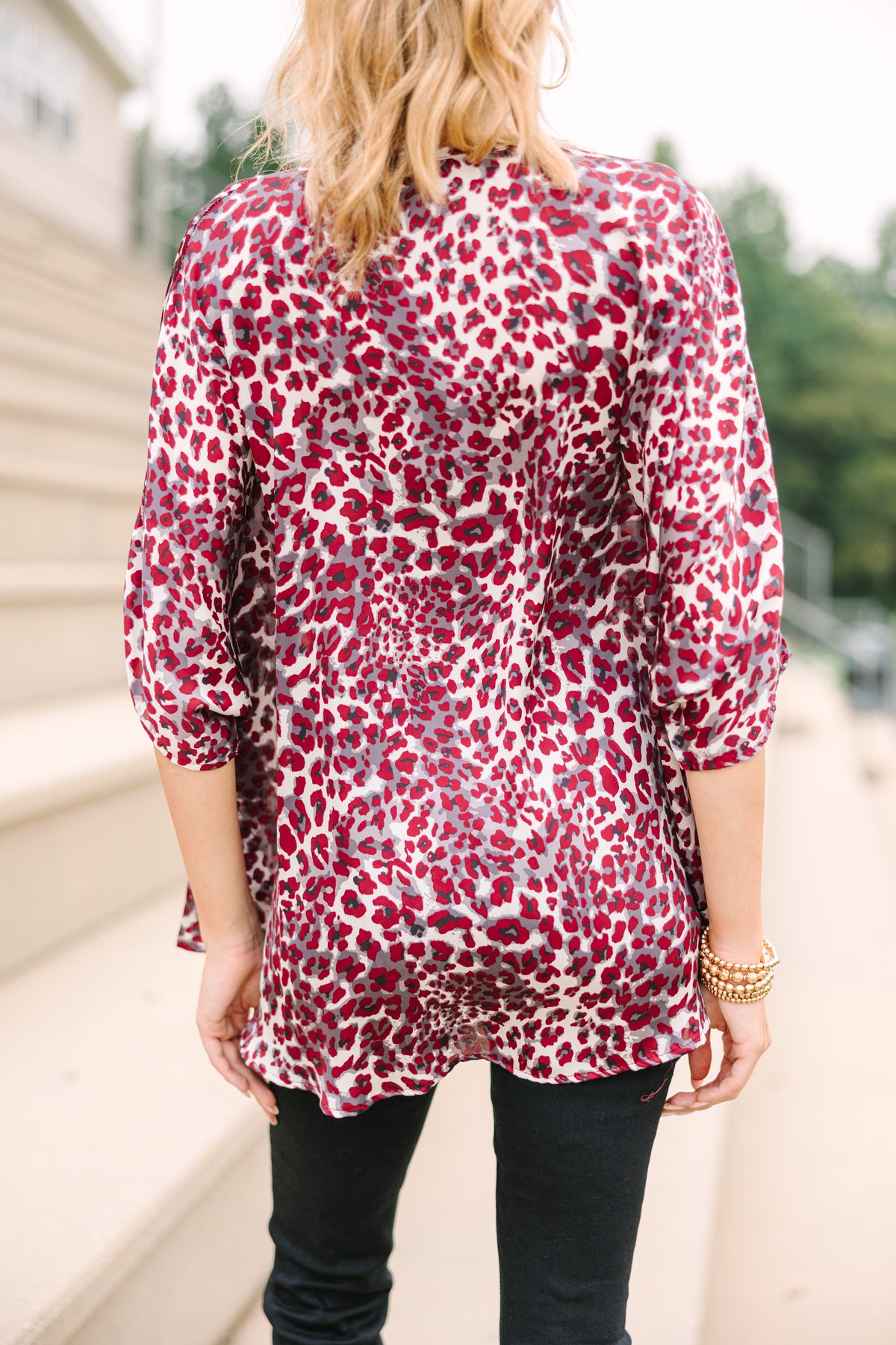 The Sadie Maroon Leopard Print Blouse – Shop the Mint