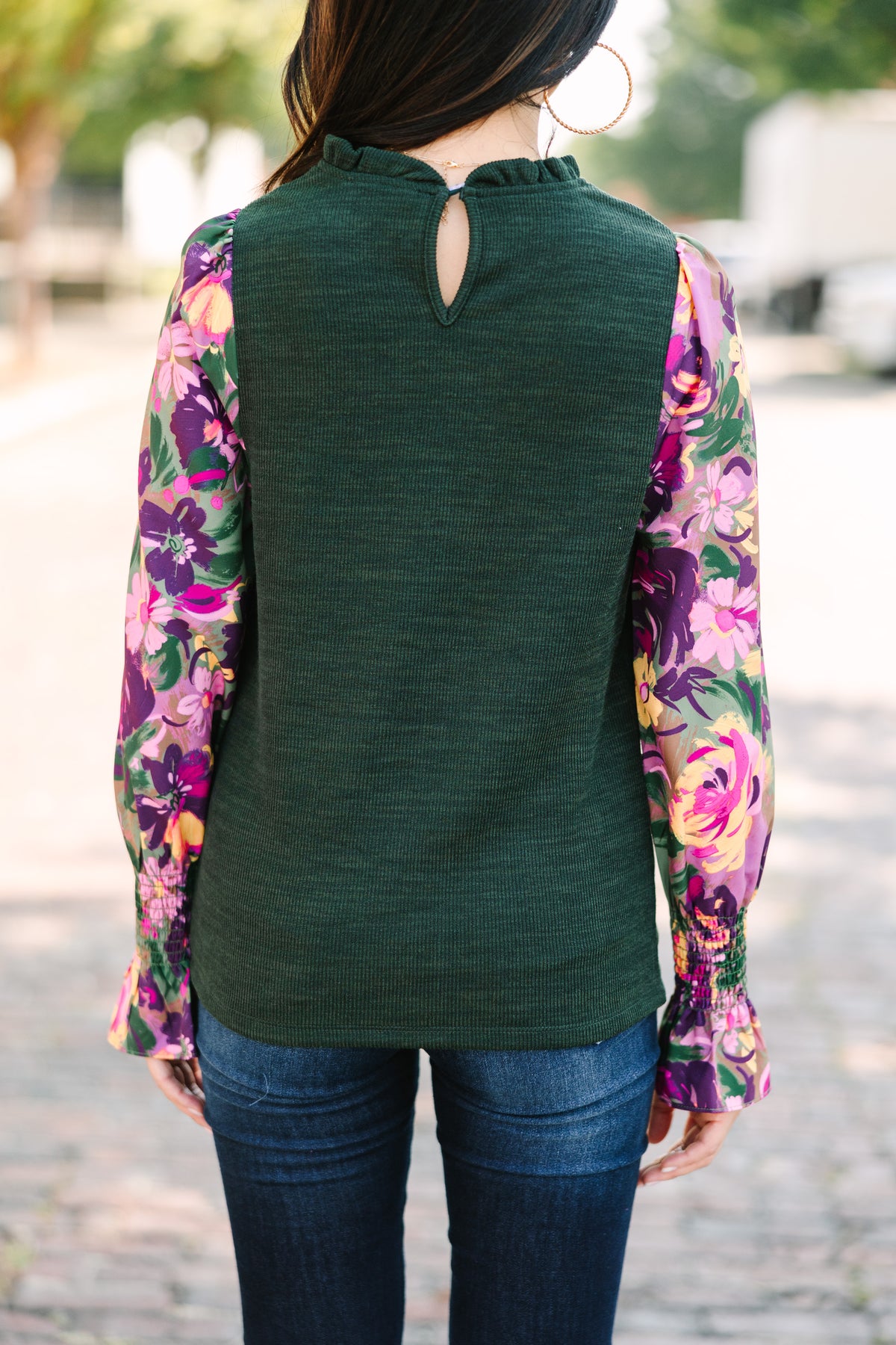 THML: Everyday Joy Green Floral Blouse – Shop the Mint