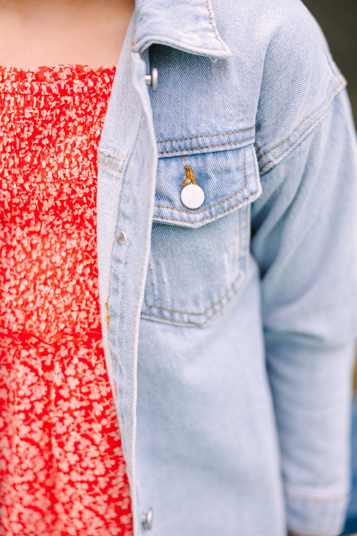 Girls: Be Yourself Light Wash Denim Jacket – Shop the Mint