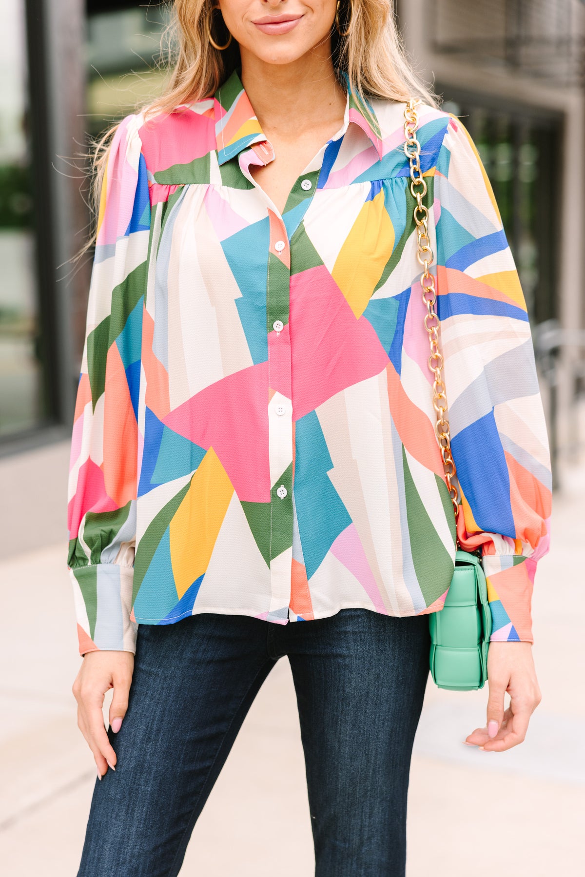 Fate: Can't Lose Pink Abstract Blouse – Shop the Mint