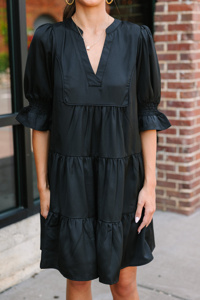 Pep In Your Step Black Tiered Babydoll Dress – Shop the Mint