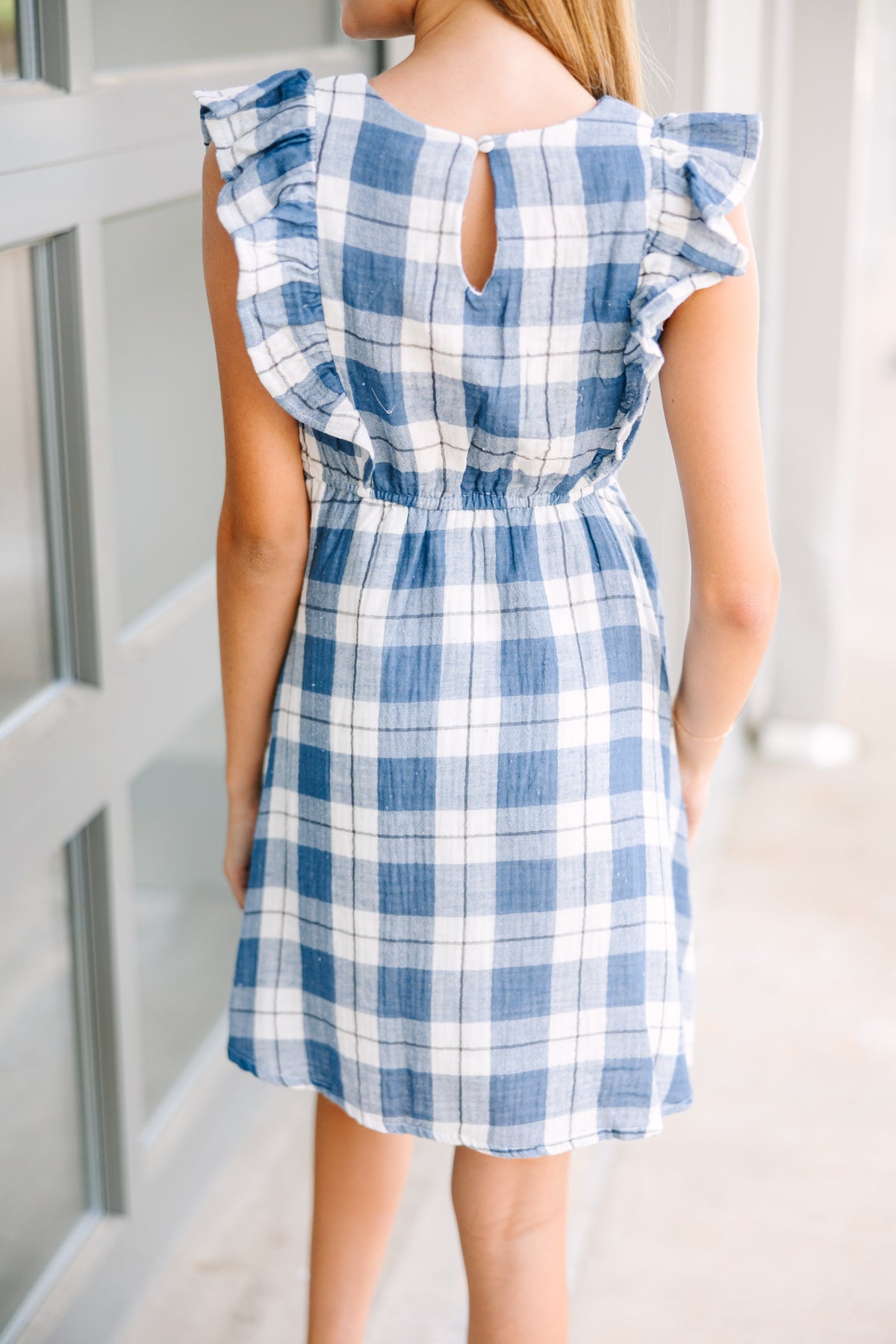 Girls: Out For The Day Blue Gingham Dress – Shop the Mint