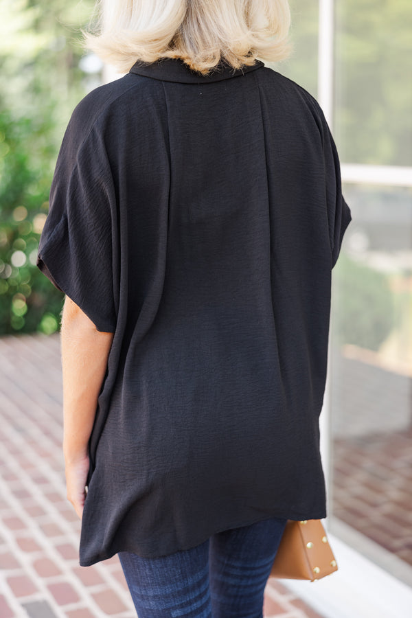 Think It Through Black Top – Shop the Mint