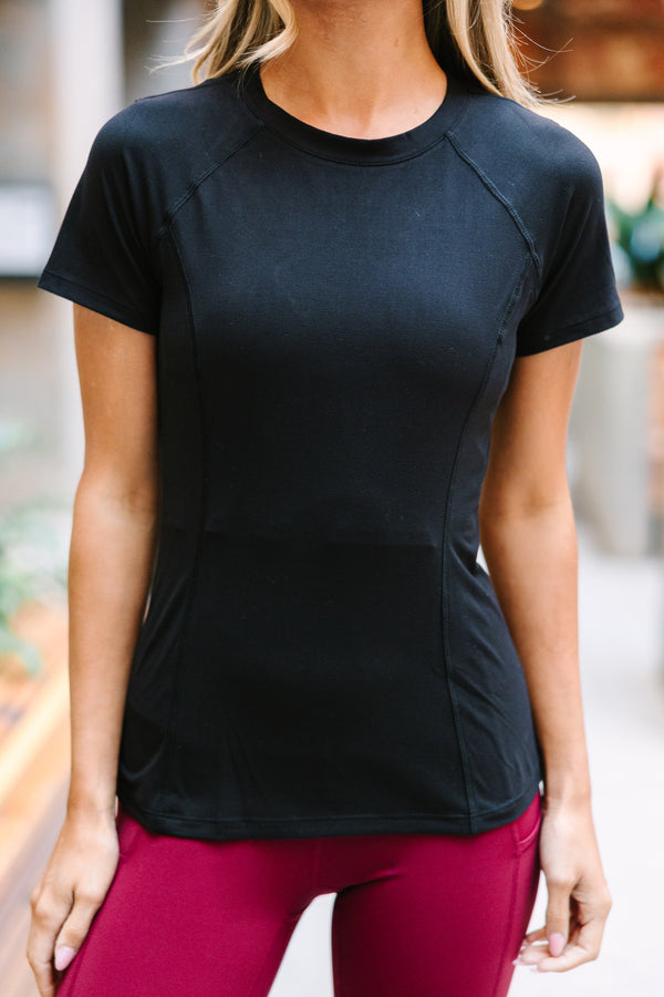 Run The Race Black Basic Top – Shop the Mint