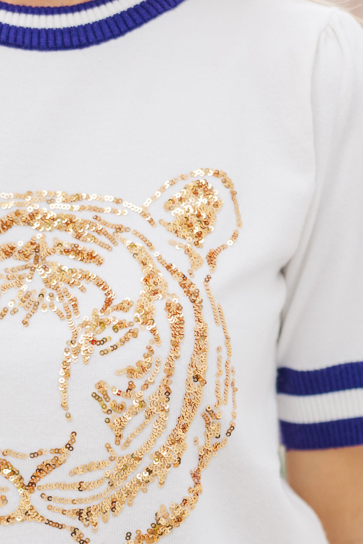 Stay In Character White/Purple Tiger Sweater – Shop the Mint
