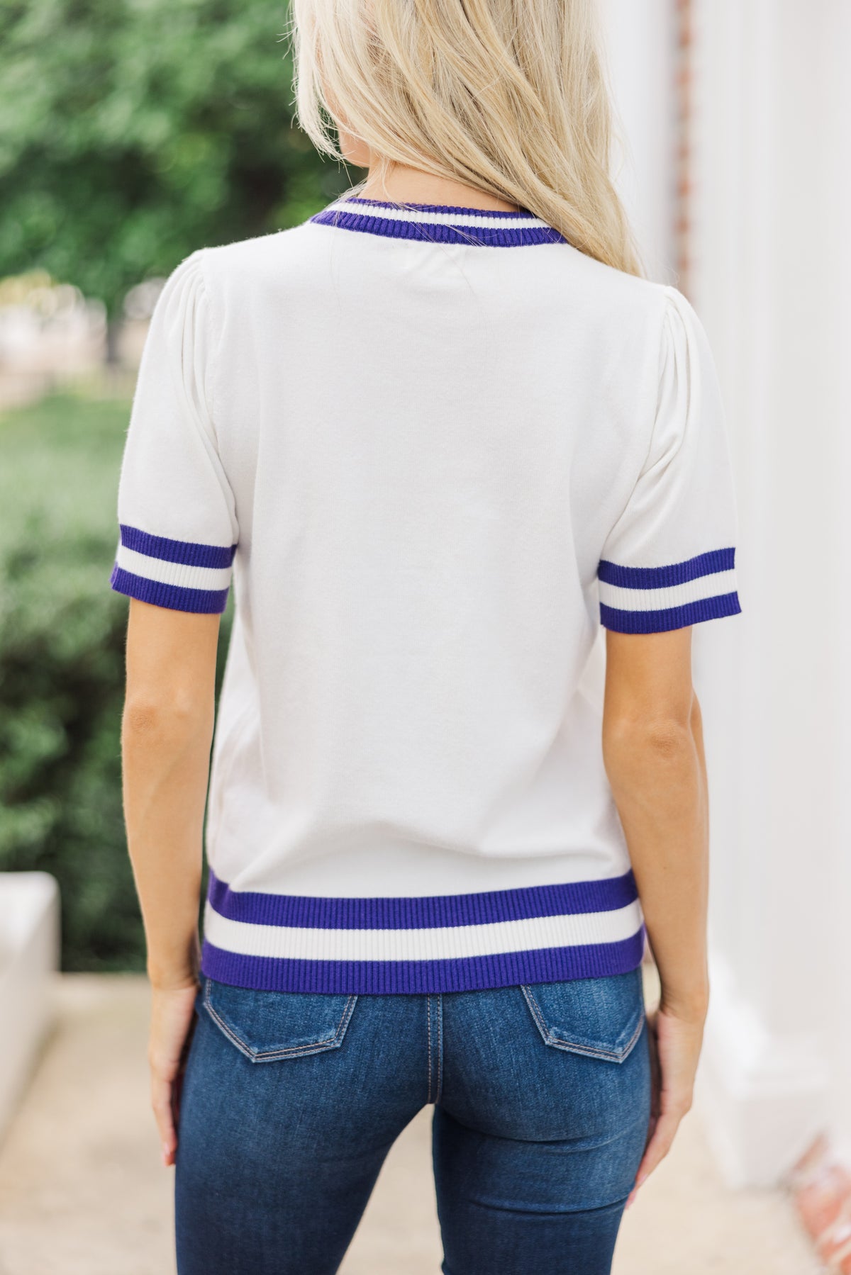 Stay In Character White/Purple Tiger Sweater – Shop the Mint