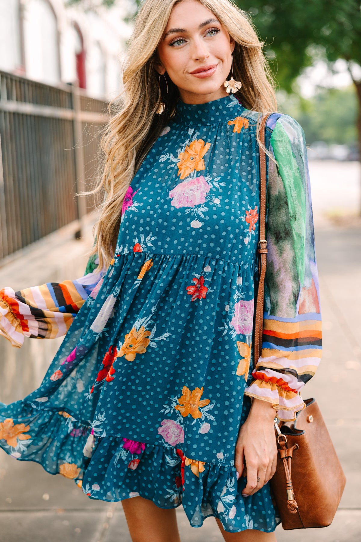 Fate: Problem Solved Teal Blue Floral Dress – Shop the Mint