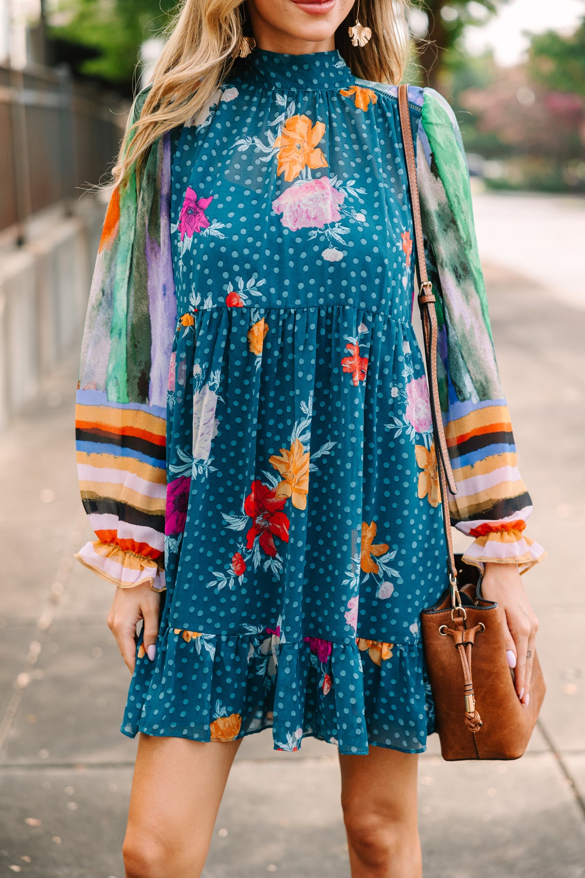 Fate: Problem Solved Teal Blue Floral Dress – Shop the Mint