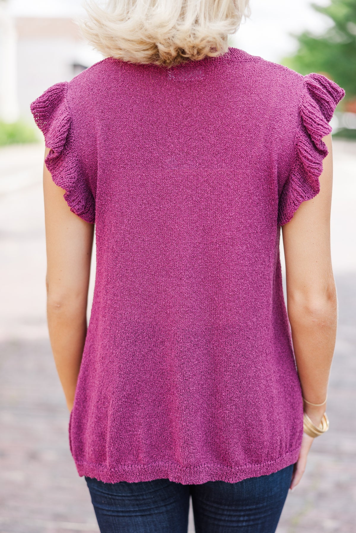 Certain Joy Plum Purple Knit Top – Shop the Mint