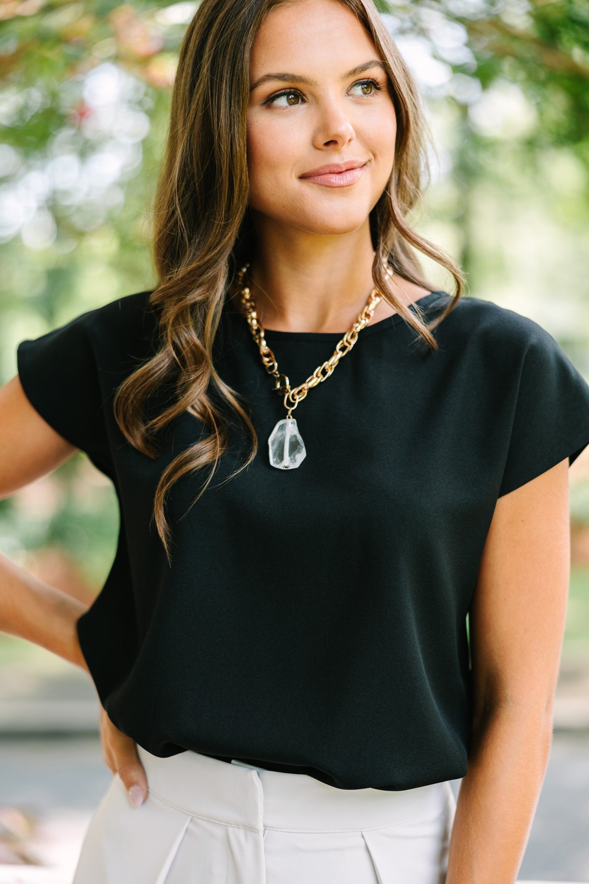 Hello Beautiful Black Cap Sleeve Top – Shop the Mint