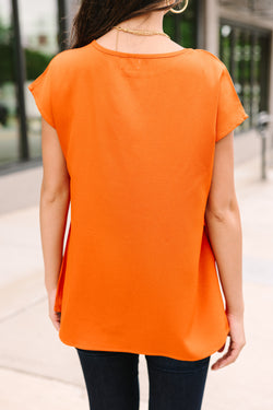 Hello Beautiful Rust Orange Cap Sleeve Top – Shop the Mint