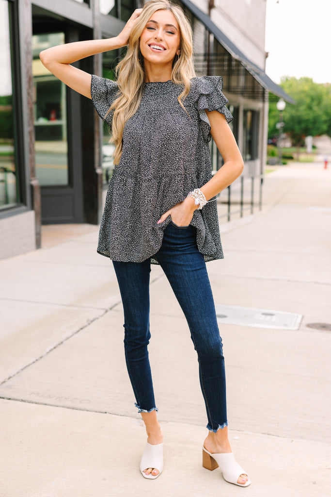 Join You Later Black Leopard Top – Shop the Mint