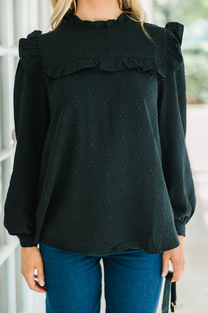 Romantic History Black Ruffled Blouse – Shop the Mint