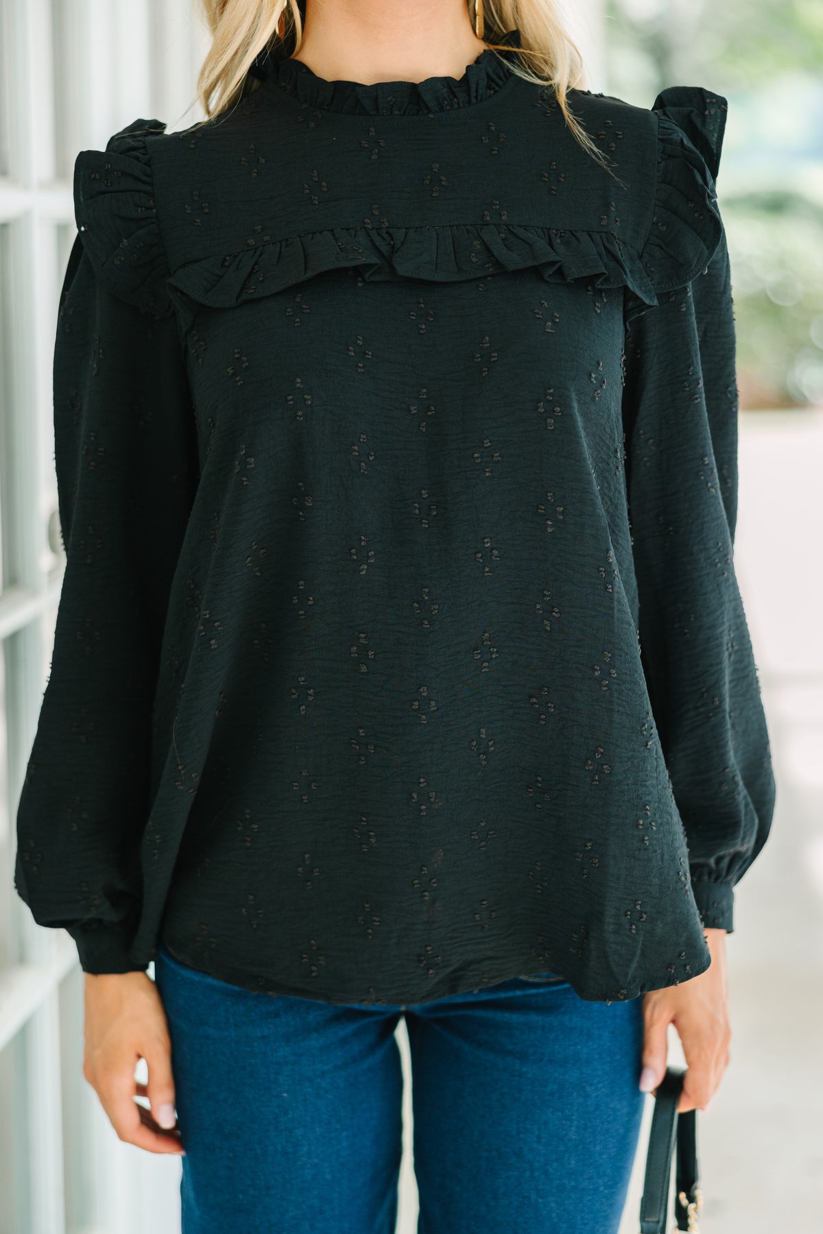 Romantic History Black Ruffled Blouse – Shop the Mint