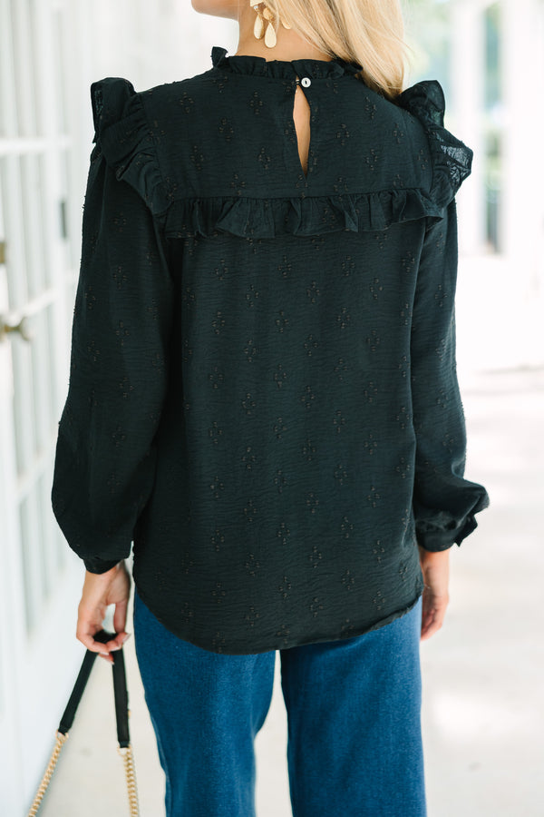 Romantic History Black Ruffled Blouse – Shop the Mint