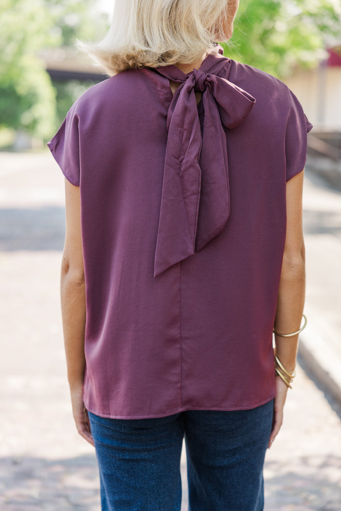 Take A Look Plum Purple Blouse – Shop the Mint