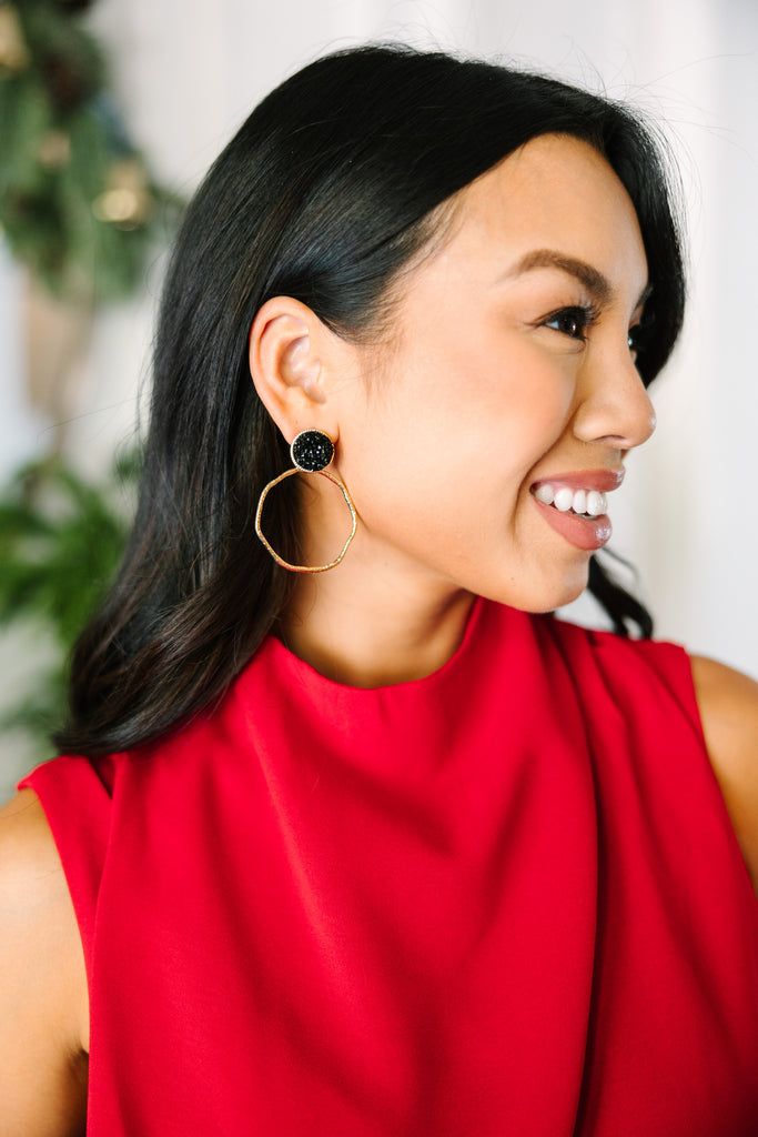 Taylor Shaye Designs: Black Glitter Earrings – Shop the Mint