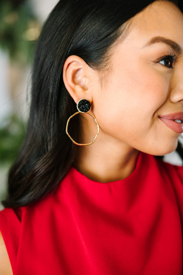 Taylor Shaye Designs: Black Glitter Earrings – Shop the Mint