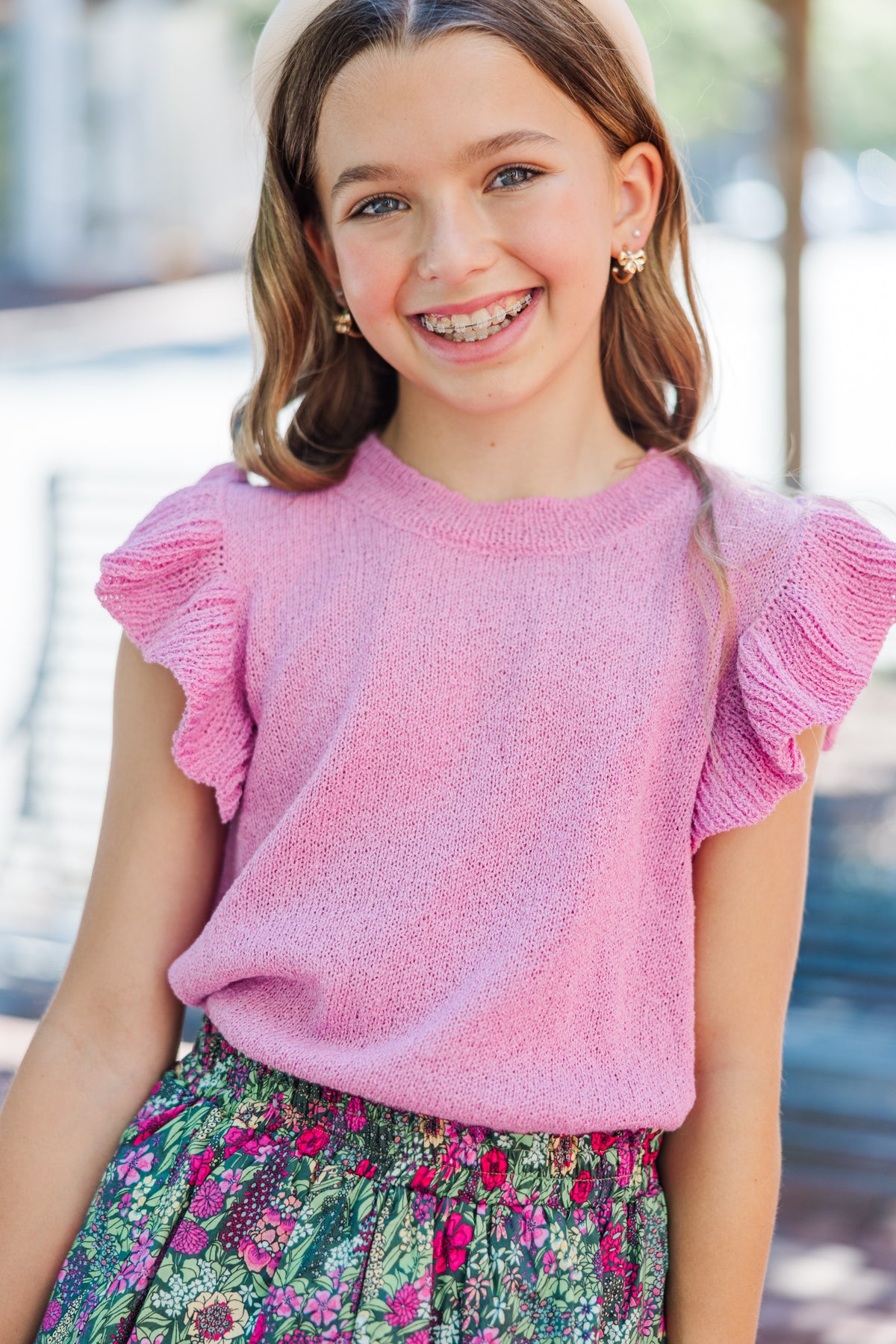 Girls: Certain Joy Candy Pink Knit Top – Shop the Mint