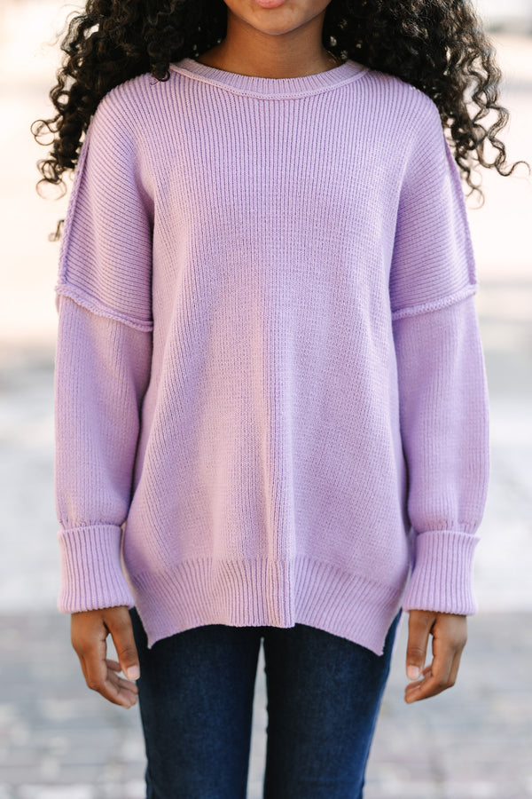 Girls: Give You Joy Lavender Purple Sweater – Shop the Mint