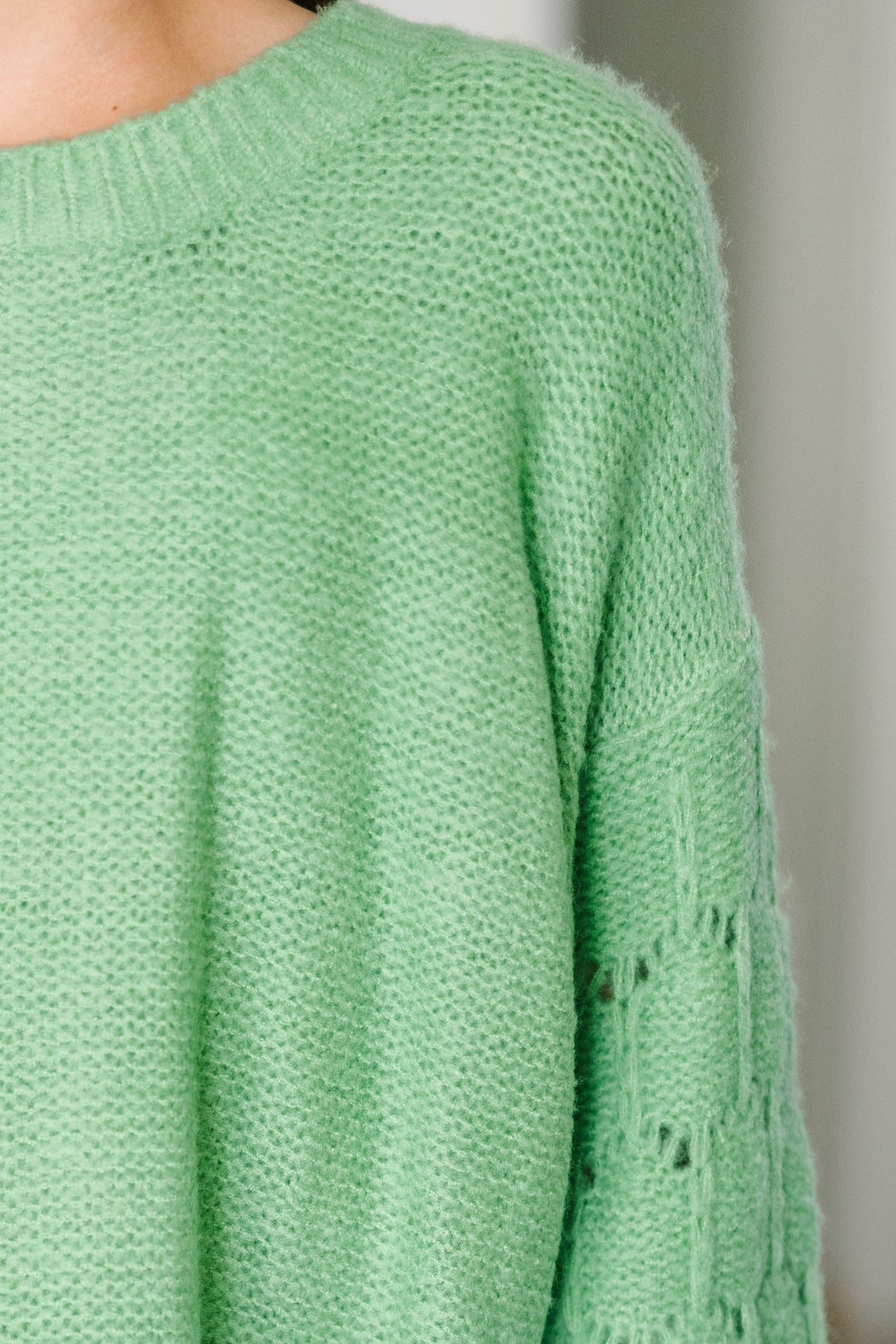 Girls: Feeling Close To You Mint Green Textured Sweater – Shop the Mint