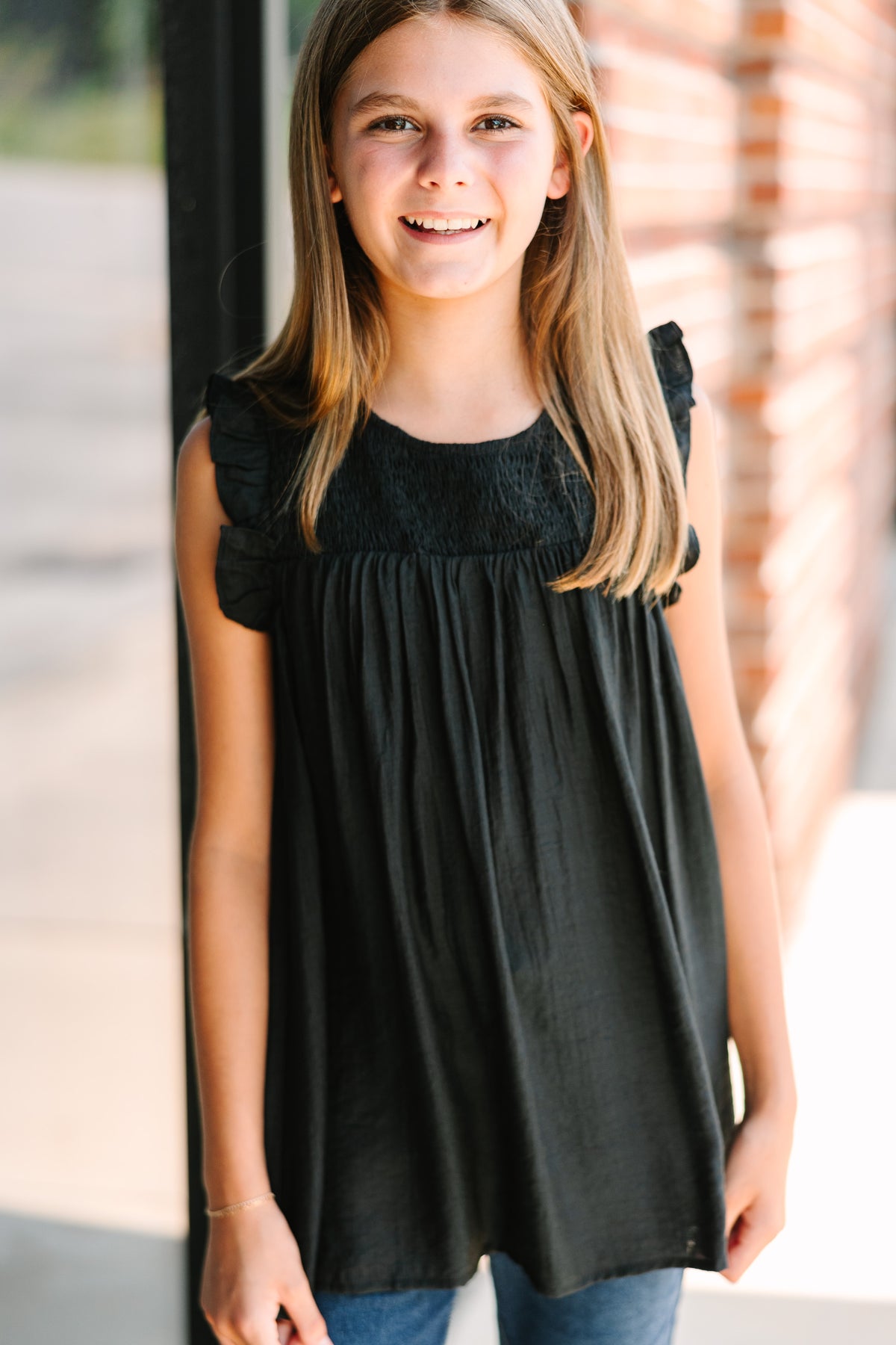 Girls: Longing For Fun Black Ruffled Tunic – Shop the Mint