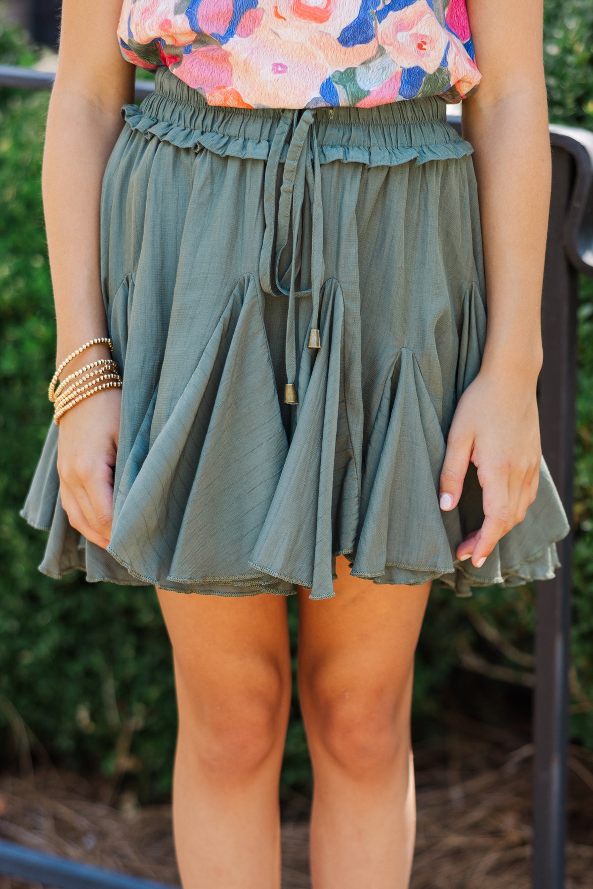 Girls: Look Your Way Olive Green Ruffled Skort – Shop the Mint