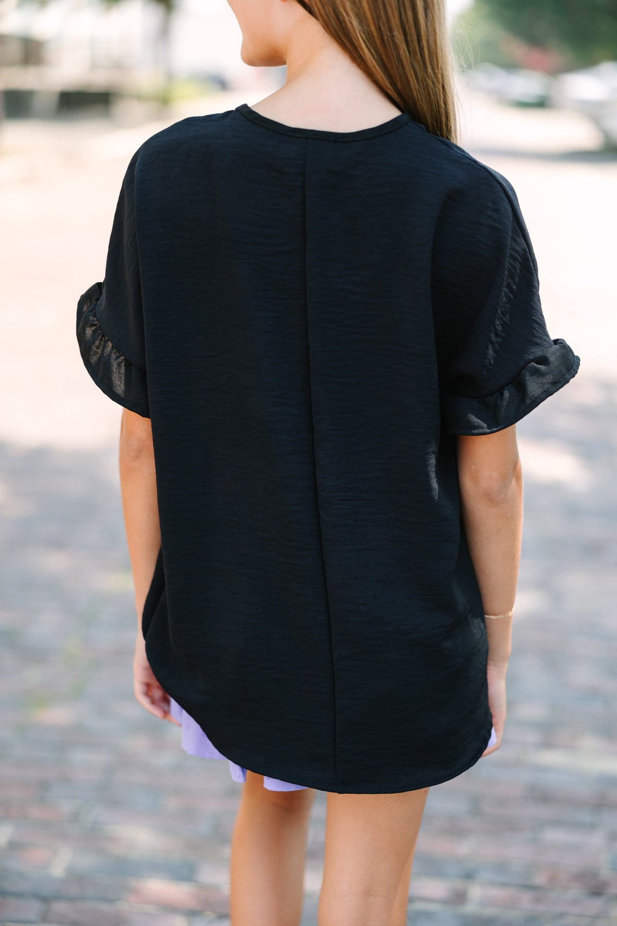 Girls: All I Ask Black Ruffled Top – Shop the Mint