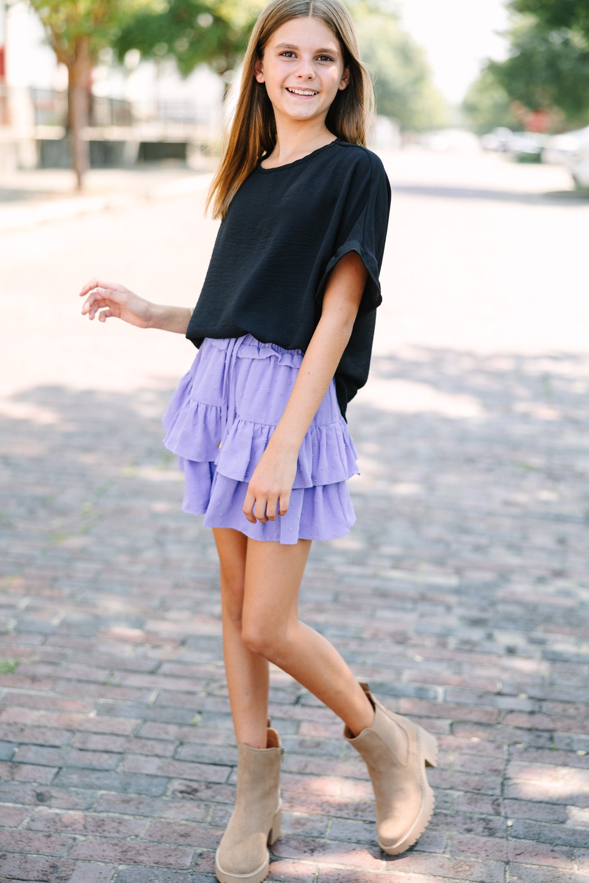 Girls: All I Ask Black Ruffled Top – Shop the Mint