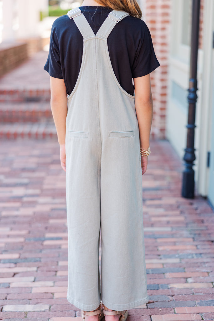 Girls: Have A Little Fun Olive Green Overalls – Shop the Mint