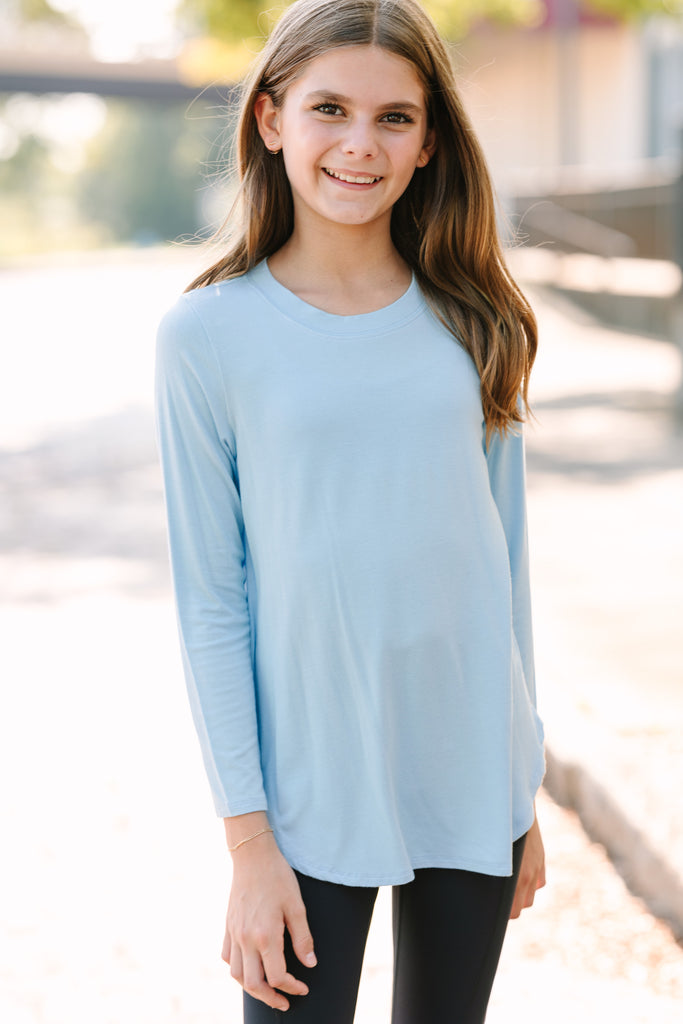 Girls: Won't Let You Down Light Blue Classic Top – Shop the Mint