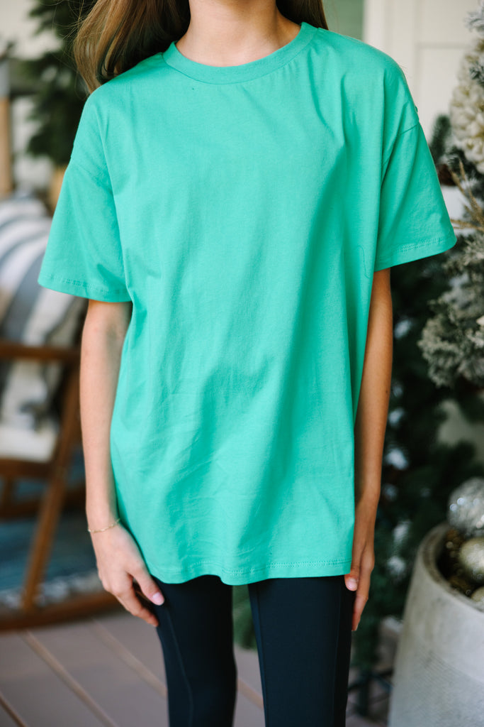 Girls: Green Oversized Tee – Shop the Mint