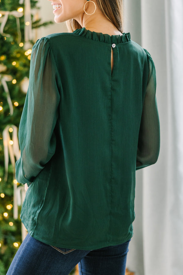 Dream Of The Day Emerald Blouse – Shop the Mint
