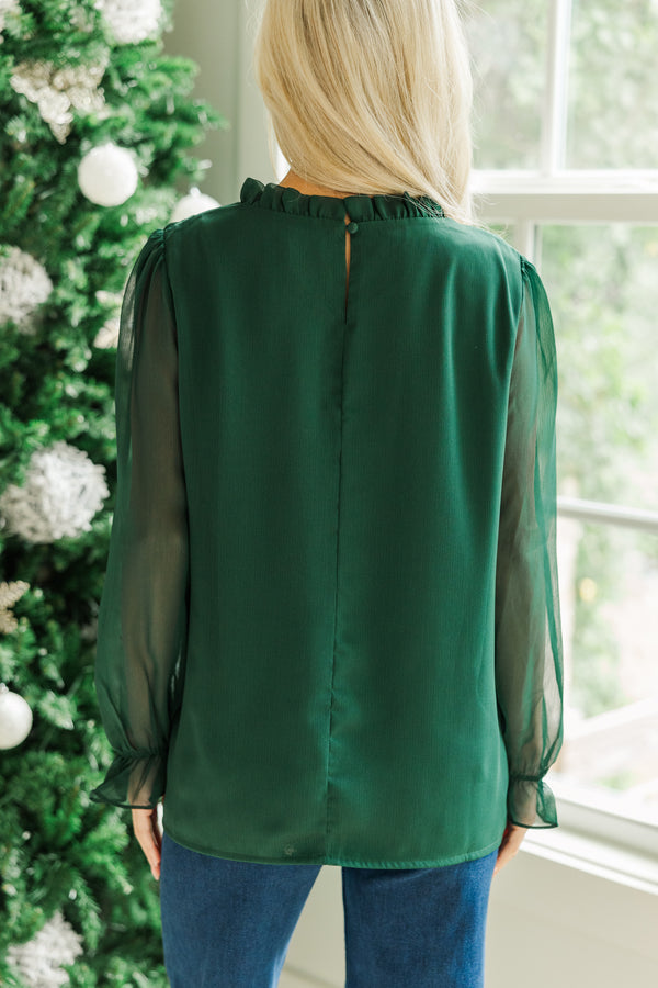 Dream Of The Day Emerald Blouse – Shop the Mint