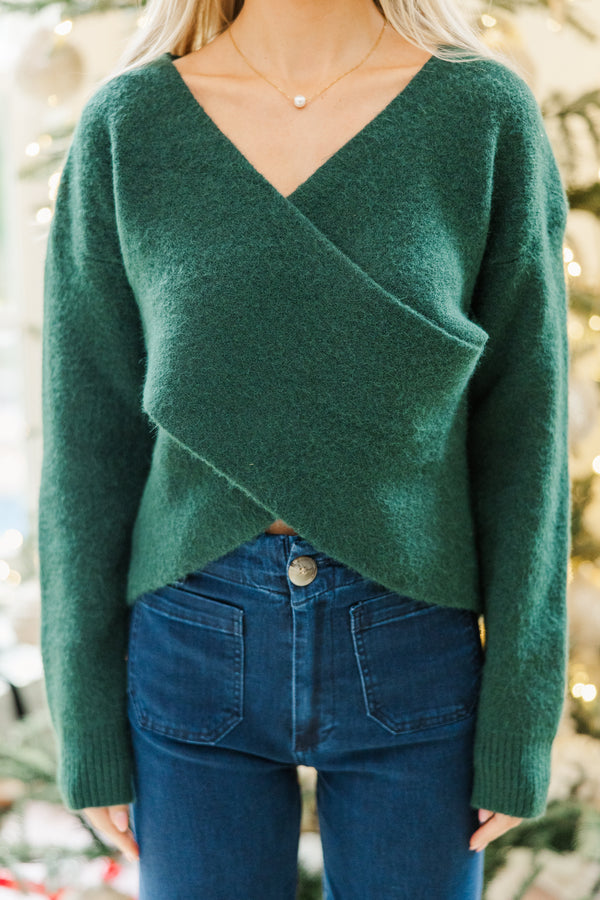 Feeling Your Best Self Emerald Green Sweater – Shop the Mint