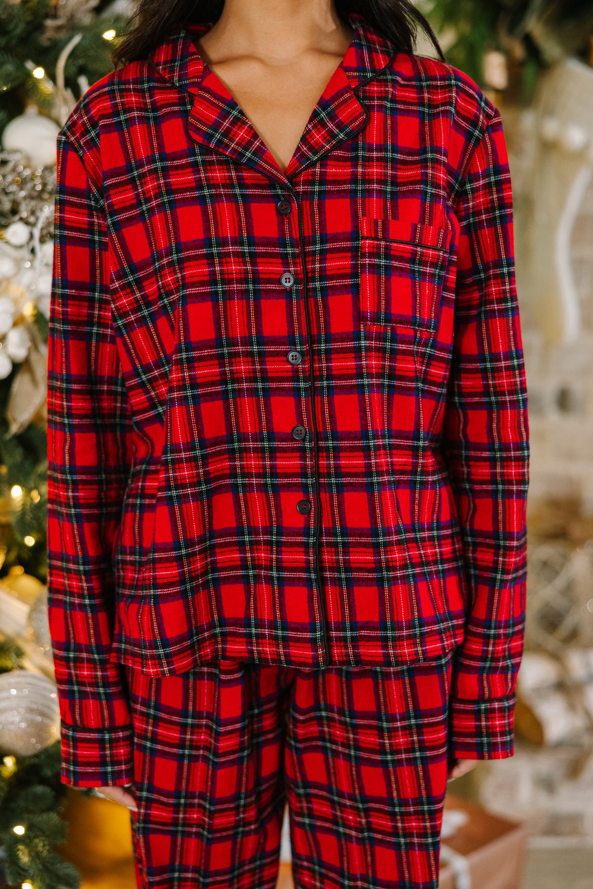 Staying In Tartan Plaid L/S Pajama Set – Shop the Mint